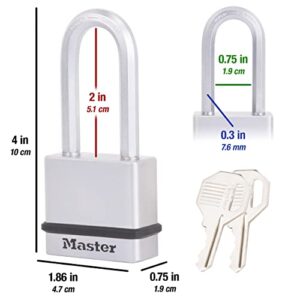 Master Lock M530XQLH Magnum Solid Steel Keyed Alike Padlocks, 1-3/4 in. Wide, 4 Pack Keyed-Alike