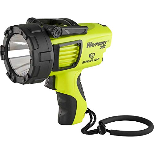 Streamlight 44910 Waypoint 300 1000-Lumen Long Range Pistol-Grip Rechargeable Spotlight with 120V AC Charger, Polymer Holder/Mount, Yellow