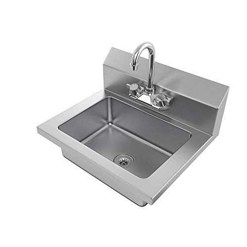 Elkay EHS-18X Hand Sink, 18X15 OA, 14X10X5 Bowl, Faucet, 18 GA 300 Series SS, NSF