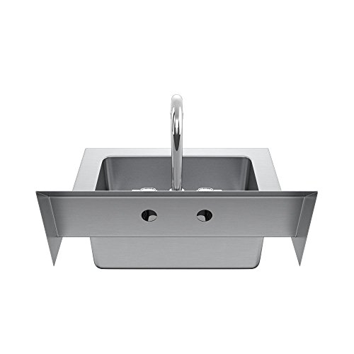 Elkay EHS-18X Hand Sink, 18X15 OA, 14X10X5 Bowl, Faucet, 18 GA 300 Series SS, NSF