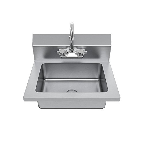 Elkay EHS-18X Hand Sink, 18X15 OA, 14X10X5 Bowl, Faucet, 18 GA 300 Series SS, NSF