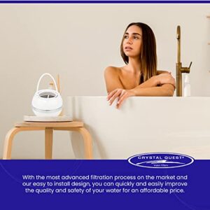 Crystal Quest White Bath Ball Filter | Removes Hundreds of Contaminants for Softer, Smoother Skin | BPA Free | 2,500 Gallons of Filtration