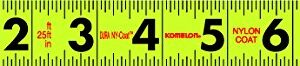 Komelon 435HV High-Visibility Professional Tape Measure, 35-Feet by 1-Inch, Chrome