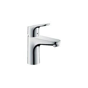 hansgrohe focus modern upgrade easy clean 1-handle 1 7-inch tall bathroom sink faucet in chrome, 04371000