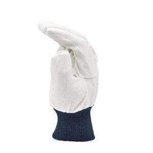 G & F Products 7407L-12 Men's Glove Cotton Canvas Work Gloves, Sold by Dozen, Large, White 12 pairs