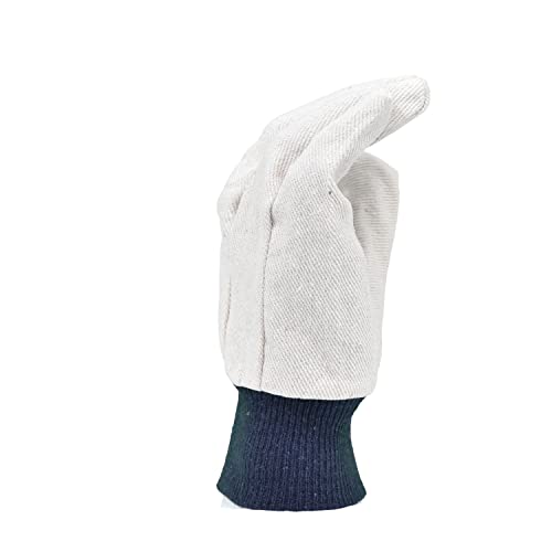 G & F Products 7407L-12 Men's Glove Cotton Canvas Work Gloves, Sold by Dozen, Large, White 12 pairs