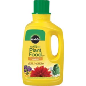 miracle-gro 1001502 liquid all purpose plant food concentrate, 12-4-8, 32-ounce bottle