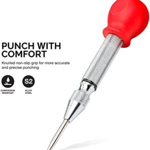 NEIKO 02638A 5-Inch Automatic Center Punch for Metal, Adjustable Impact Spring Loaded Center Punch Tool, Spring Punch, Center Punch Spring Loaded, Auto Center Punch