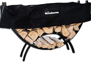 woodhaven 5 foot crescent firewood rack