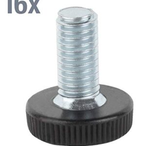 Gah-Alberts 426873 Adjusting Screw for Threaded Plugs Plastic and Steel Thread M8 20 x 20 mm Set of 4