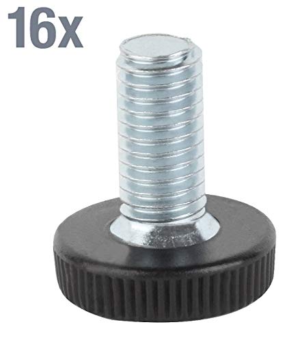 Gah-Alberts 426873 Adjusting Screw for Threaded Plugs Plastic and Steel Thread M8 20 x 20 mm Set of 4