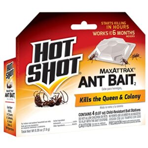 hot shot maxattrax ant bait, 4 count, 12 pack