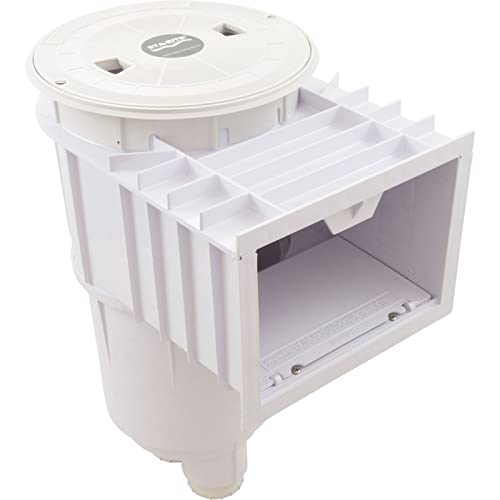 Sta-Rite 08650-4404 U-3 SwimQuip Inground Skimmer for Concrete Pools, 2 Inch Slip with 1 1/2 Inch Slip Reducers, White w/ White Lid & Frame, without Float