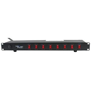 1u rack mount outlet strip 8 switched outlets