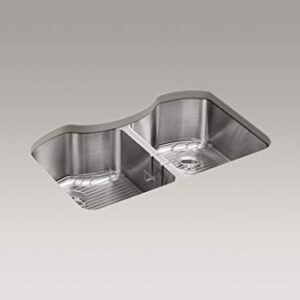 Octave(R) 3843-NA 32" x 20-1/4" x 9-5/16" under-mount double-equal stainless steel Kitchen Sink, 9.31 x 20.25 x 32.00 inches