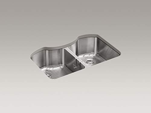 Octave(R) 3843-NA 32" x 20-1/4" x 9-5/16" under-mount double-equal stainless steel Kitchen Sink, 9.31 x 20.25 x 32.00 inches