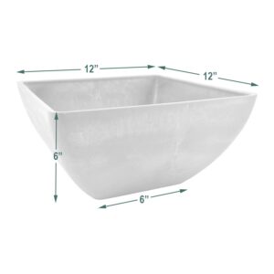 PSW FBD30C Simplicity Square Planter, 12 by 12 by 6-Inches, Chocolate