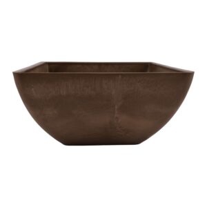 PSW FBD30C Simplicity Square Planter, 12 by 12 by 6-Inches, Chocolate