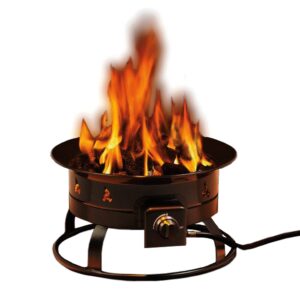 heininger 5995 58,000 btu portable propane smokeless outdoor gas fire pit black