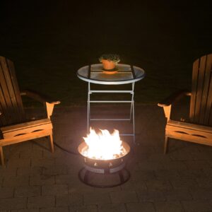 Heininger 5995 58,000 BTU Portable Propane Smokeless Outdoor Gas Fire Pit Black