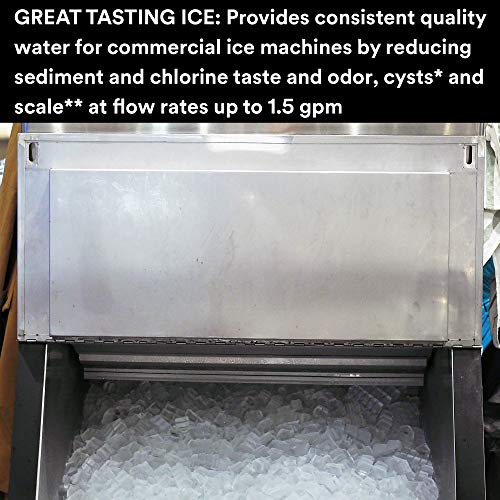 Aqua-Pure Water Filtration Products System for Commercial Ice Maker Machines ICE120-S, High Flow Series, Reduces Sediment, Chlorine Taste and Odor, Inhibits Scale, 1.5 GPM, 9,000 Gallon Capacity