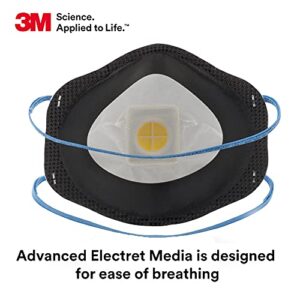 3M Particulate Respirator 8271, P95, Pack of 10, Cool Flow Exhalation Valve, Braided Headband, Adjustable M-noseclip, Disposable General Purpose for Dust and other Particles