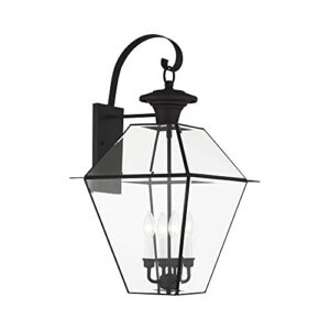 livex lighting 2386-04 westover 4-light outdoor wall lantern, black