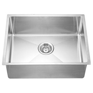 dawn sru201609 undermount small corner radius single bowl sink, polished satin