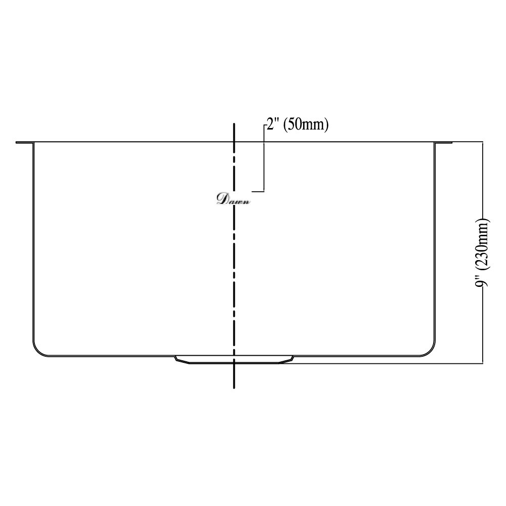 Dawn BS161609 Undermount Single Bowl Bar Sink, Polished Satin