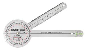 baseline 12-1025 absolute axis 360 degree plastic goniometer, 12" length