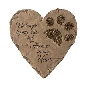 carson - beadwork garden stepping stone - pet footprint