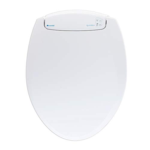 Brondell LS60-RW LumaWarm Heated Toilet Seat with Night Light, Three Temperature Settings, Gentle Close Lid, Easy Installation, Built-In Controls, Round, White