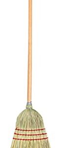 Carlisle FoodService Products 4134967 Corn Blend Warehouse Broom Straw with Wood Handle, 10" Bristle Trim, 55" Length, Natural (Case of 12)