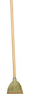 Carlisle FoodService Products 4134967 Corn Blend Warehouse Broom Straw with Wood Handle, 10" Bristle Trim, 55" Length, Natural (Case of 12)