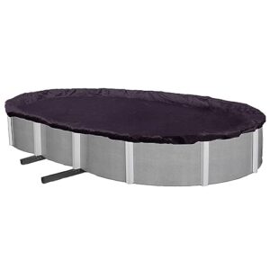 blue wave bwc715 8-year 12 x 20-ft oval above ground pool winter cover, ft ft, dark navy blue