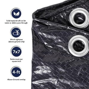 Blue Wave BWC715 8-Year 12 x 20-ft Oval Above Ground Pool Winter Cover, FT FT, Dark Navy Blue