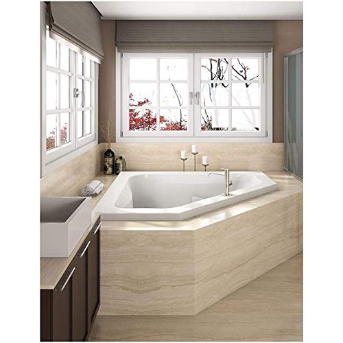 Jacuzzi J5D6060BCXXXXW Jacuzzi J5D6060 BCX XXX Signature 60" Corner Soaking Bathtub with Center Drain