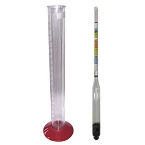 Home Brew Ohio 6839-5068 Hydrometer Kit - Triple-Scale Hydrometer with Test Jar - Combo Set of ABV Hydrometer and Jar 12" Plastic, Beer, Mead or Kombucha