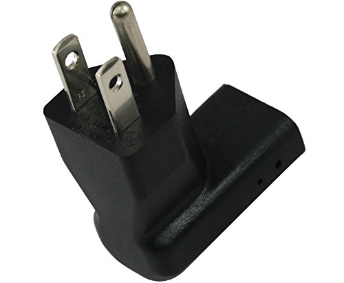 Conntek Plug Adapter U.S 3 Prong Plug to IEC 320 C13 Elbow Adapter