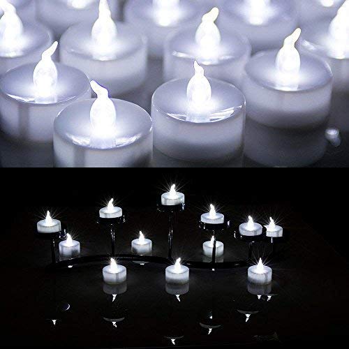 AGPtek® 24 PCS LED Tealights Battery-Operated flameless Candles Lights For Wedding Birthday Party - White