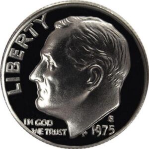 1975 s gem proof roosevelt dime us coin