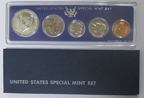 1966 - Special Mint Set 5 Coins-40% Silver Half Dollar Uncirculated