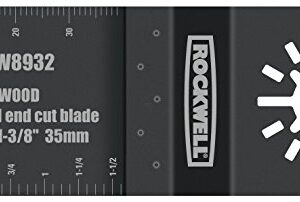 Rockwell RW8981K Sonicrafter Oscillating Multitool End Cut Blades with Universal Fit System, 6-Pack