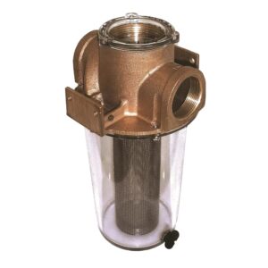 groco arg-500 series 1/2" raw water strainer w/basket (option: stainless steel basket)