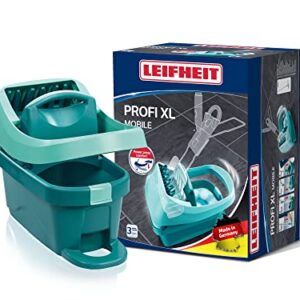 Leifheit Mop Press Professional Evo with Handy Integrated Wheels, Green