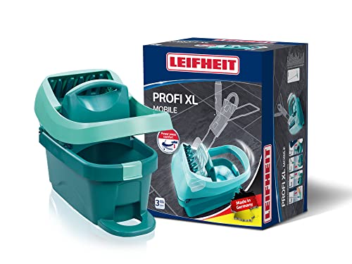 Leifheit Mop Press Professional Evo with Handy Integrated Wheels, Green