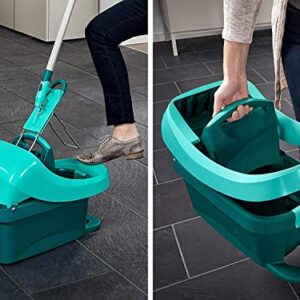 Leifheit Mop Press Professional Evo with Handy Integrated Wheels, Green