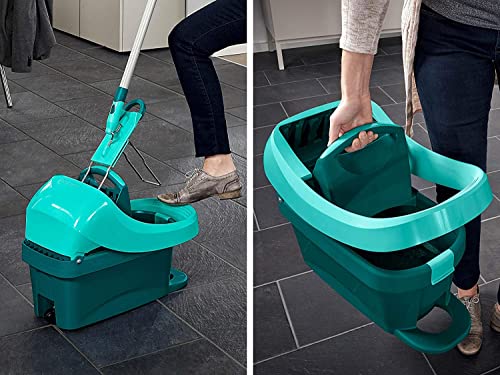 Leifheit Mop Press Professional Evo with Handy Integrated Wheels, Green