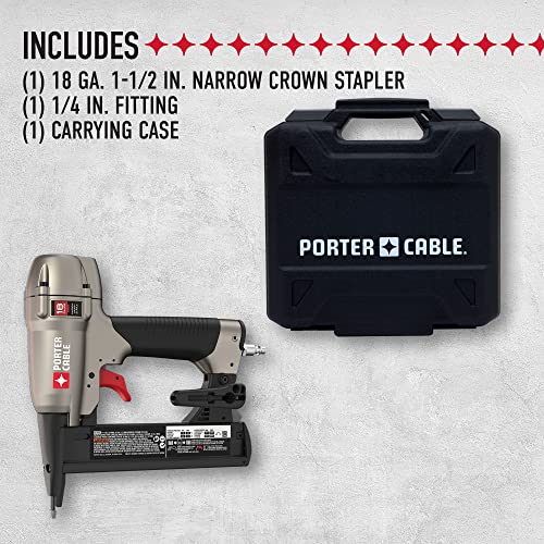 PORTER-CABLE Crown Stapler, Narrow, 1-1/2-Inch, 18GA (NS150C)