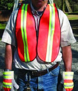 MCR Safety V201R Polyester Mesh General Purpose Safety Vest with 2-Inch Lime/Silver Reflective Stripe, Fluorescent Orange